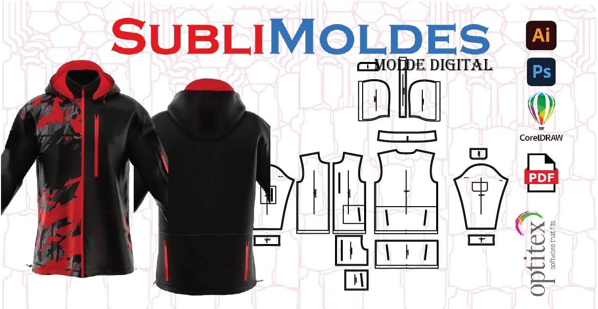 Molde Sudadera Team Equipment | Sublimoldes Moldes Digitales