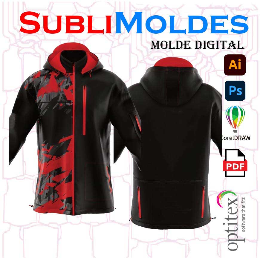 Molde Sudadera Team Equipment | Sublimoldes Moldes Digitales