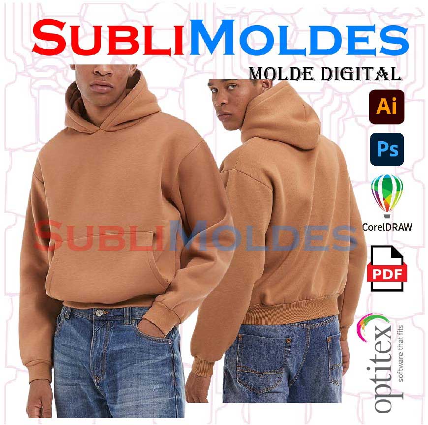 Sewing Pattern Sweatshirt Boxy Fit | Sublimoldes Digital Sewing Patterns