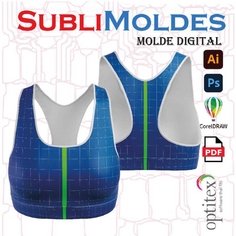 Molde Top Pack 8 tallas | Sublimoldes Moldes Digitales