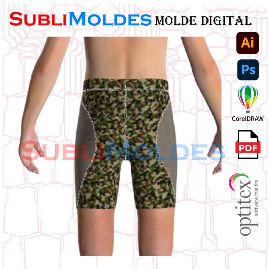 Molde Lycra Natacion Waves | Sublimoldes Moldes Digitales